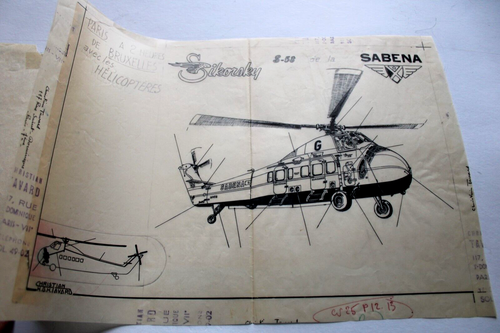 Dessin Original Christian TAVARD Hélicoptère SIKORSKY BD Coeurs ...