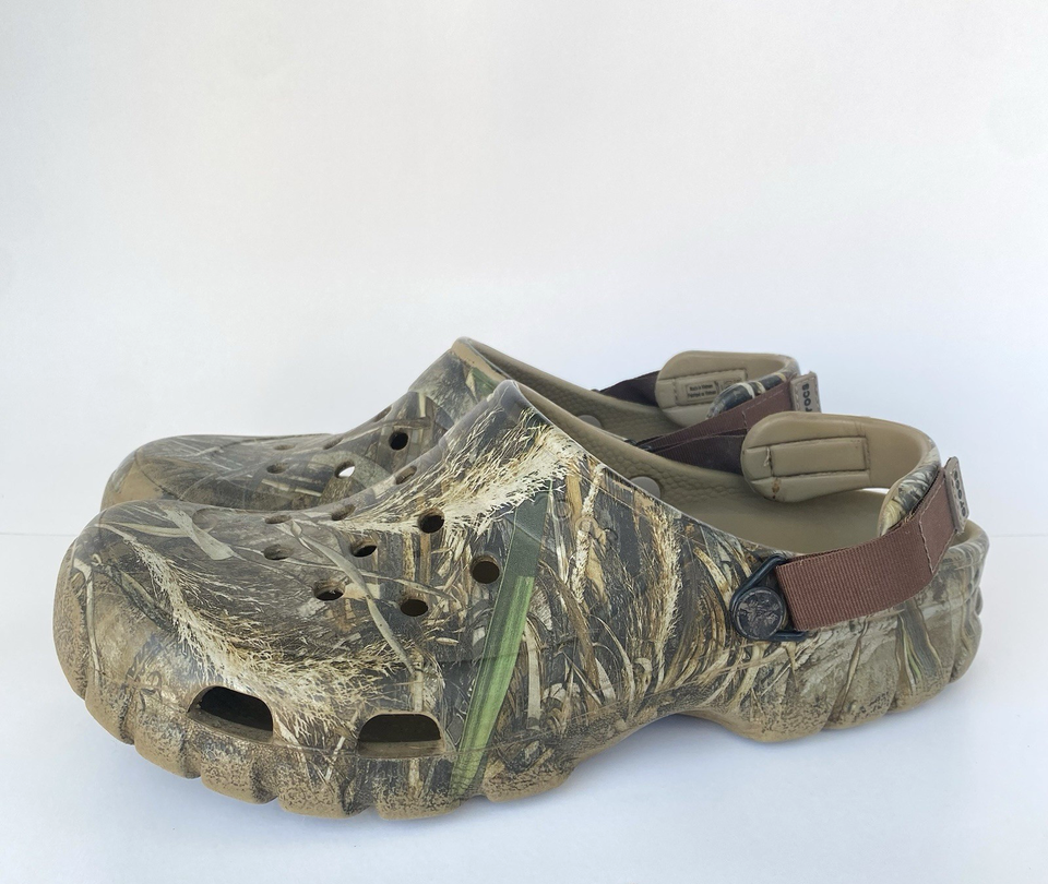 Crocs Off Road Sport Camo Slip On Mens Clogs Size 11 Brown Green | eBay