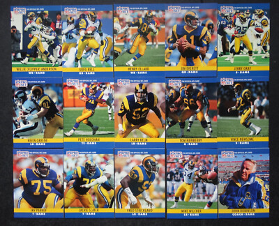 1990 Pro Set Series 1 Los Angeles Rams Team Set 15 Football Cards | eBay