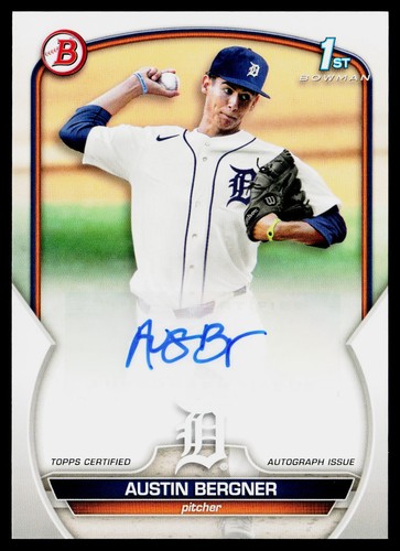 Austin Bergner 2023 Bowman #PPA-AB Prospects Autographs Detroit Tigers ...