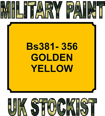 BS381-356 YELLOW MILITARY PAINT METAL STEEL HEAT RESISTANT ENGINE ...