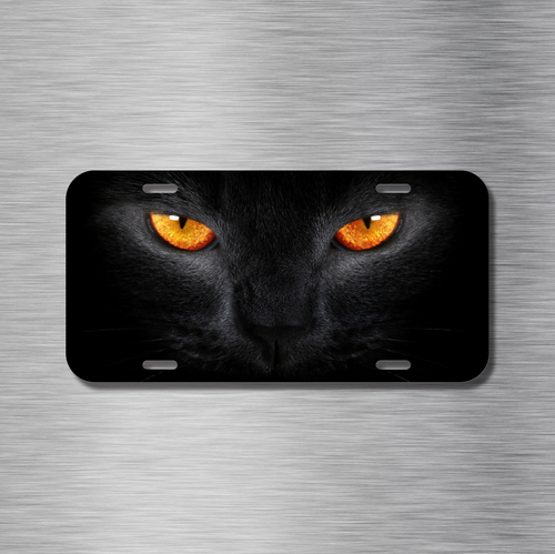 Yellow Cat Eyes Kitty Kitten Gato Meow Vehicle License Plate US NEW ...