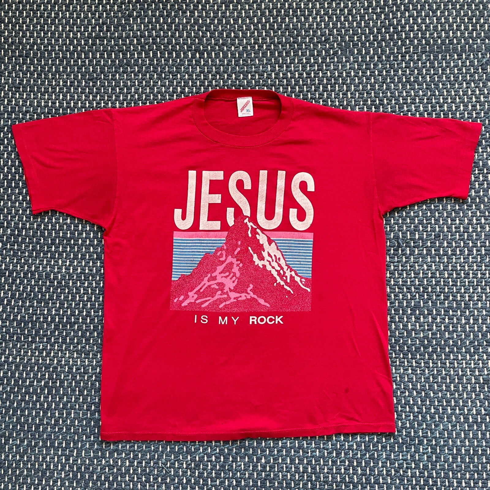 vintage 80s JESUS IS MY ROCK T-Shirt LARGE god bible | eBay