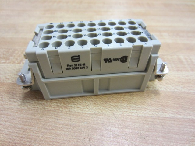HARTING Han 32 EE M C 32 Pin Connector Head 16 a 500 V 6 KV 3 for sale ...