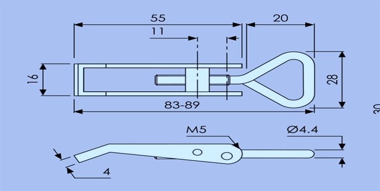 4 x SMALL Over Centre Fasteners Latch Catch Clamp Fastener Trailer ...