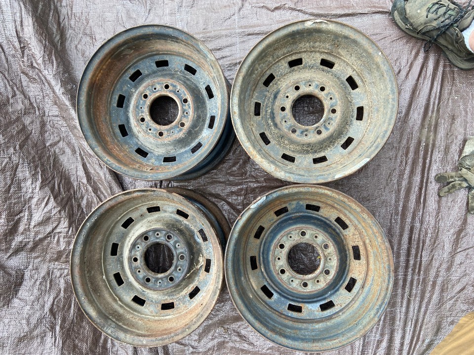 Set of 4 1967-87 CHEVY GMC K5 BLAZER C10 TRUCK 4X4 6 LUG 15 X8 RALLY ...