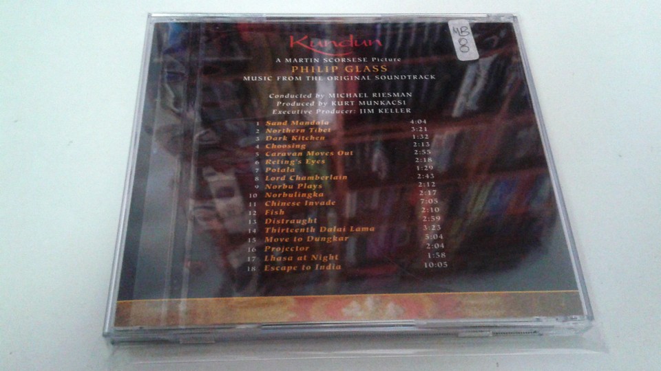 ORIGINAL SOUNDTRACK "KUNDUN" CD 18 TRACKS PHILIP GLASS BANDA SONORA BSO ...