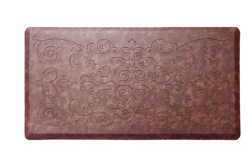 Medallion Embossed Kitchen Mat Cushioned Anti Fatigue Floor Mat Thick ...