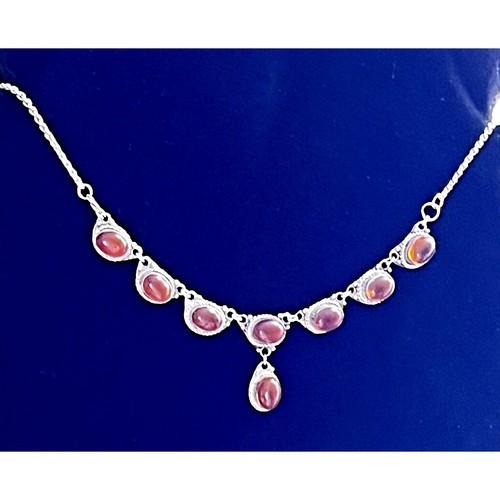 925 STERLING SILVER AND AMBER NECKLACE 222 SKY | eBay