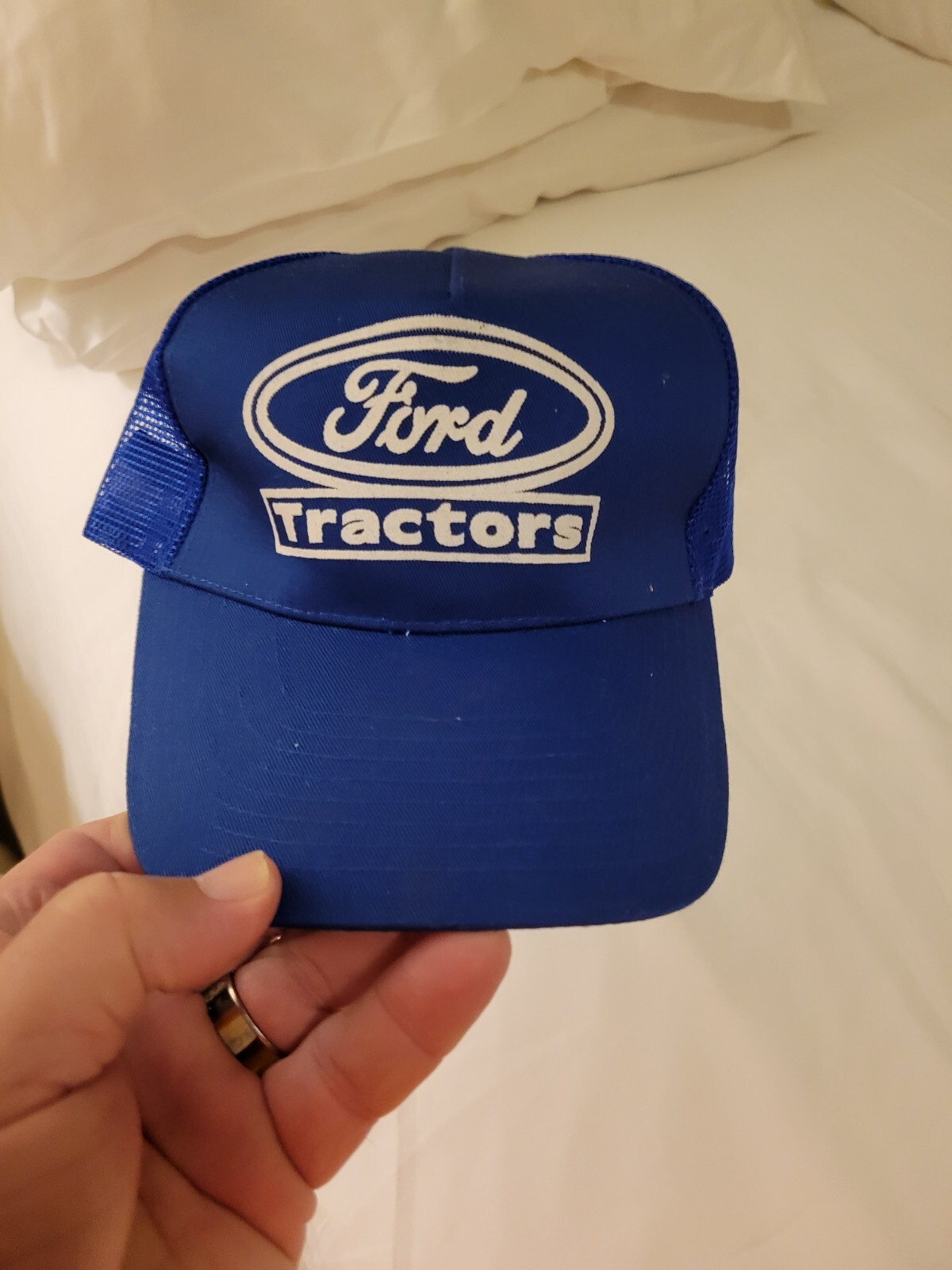 Ford Tractors Silk Screen Logo Blue Mesh Cap Hat Adju… - Gem