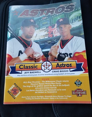 2004 Houston Astros Official Game Magazine MLB Jeff Bagwell & Craig ...