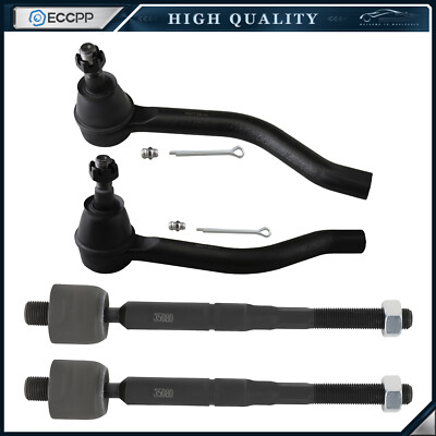 4pcs Front Inner and Outer Tie Rod Ends For 2013-2019 Nissan Altima ...