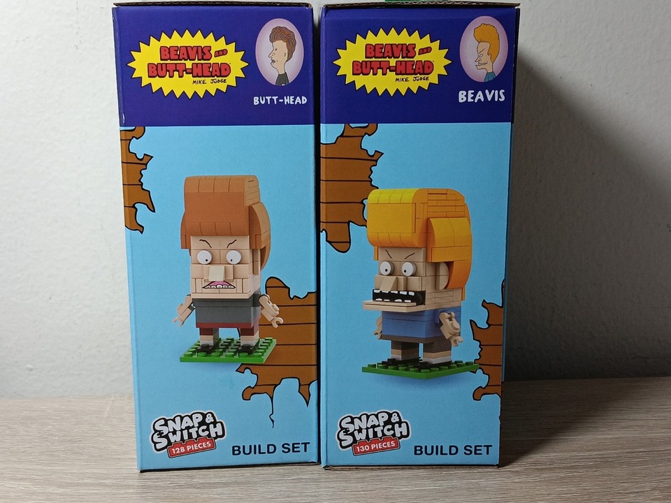 *FREE SHIP* BEAVIS & BUTT-HEAD BlockHead Snap & Switch Brick Set MTV ...