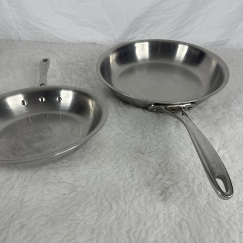 Calphalon 1388 1390 SKILLET 8" 10”copper Stainless, Omelet, Fry Pan ...