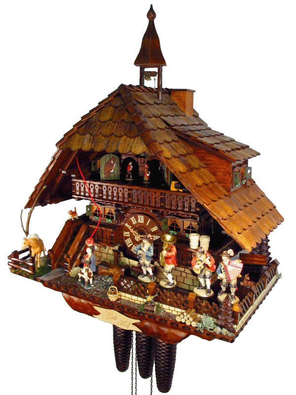 cuckoo clock black forest 8 day original germany music Gutshof premium ...