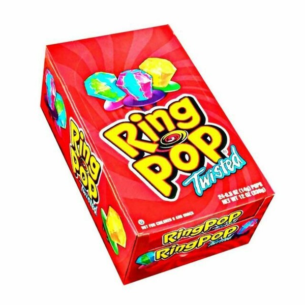 Ring Pops Twisted Topps Candy 24 Ct Candies BULK Pop Rings Lollipop ...