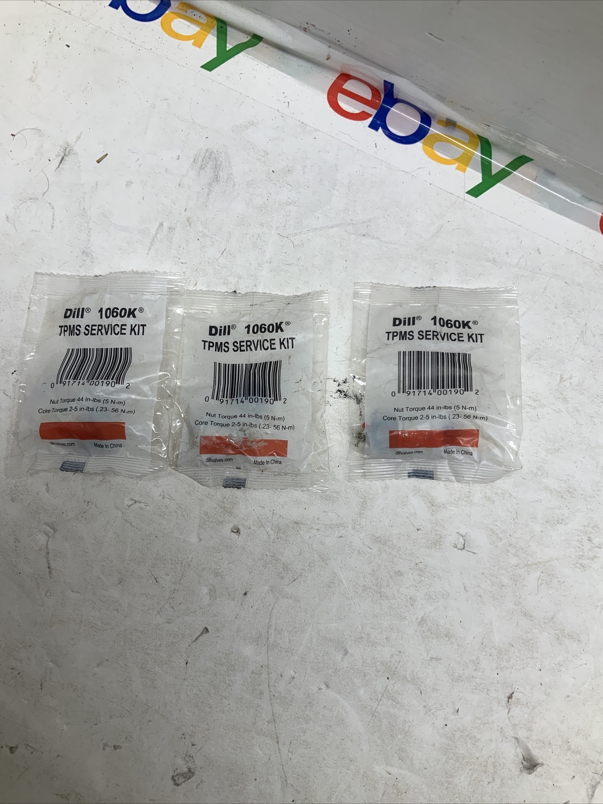 Lot 3 TIRE PRESSURE SENSOR TPMS TPS REBUILD KIT WITH NUT , O-RING CAP ...