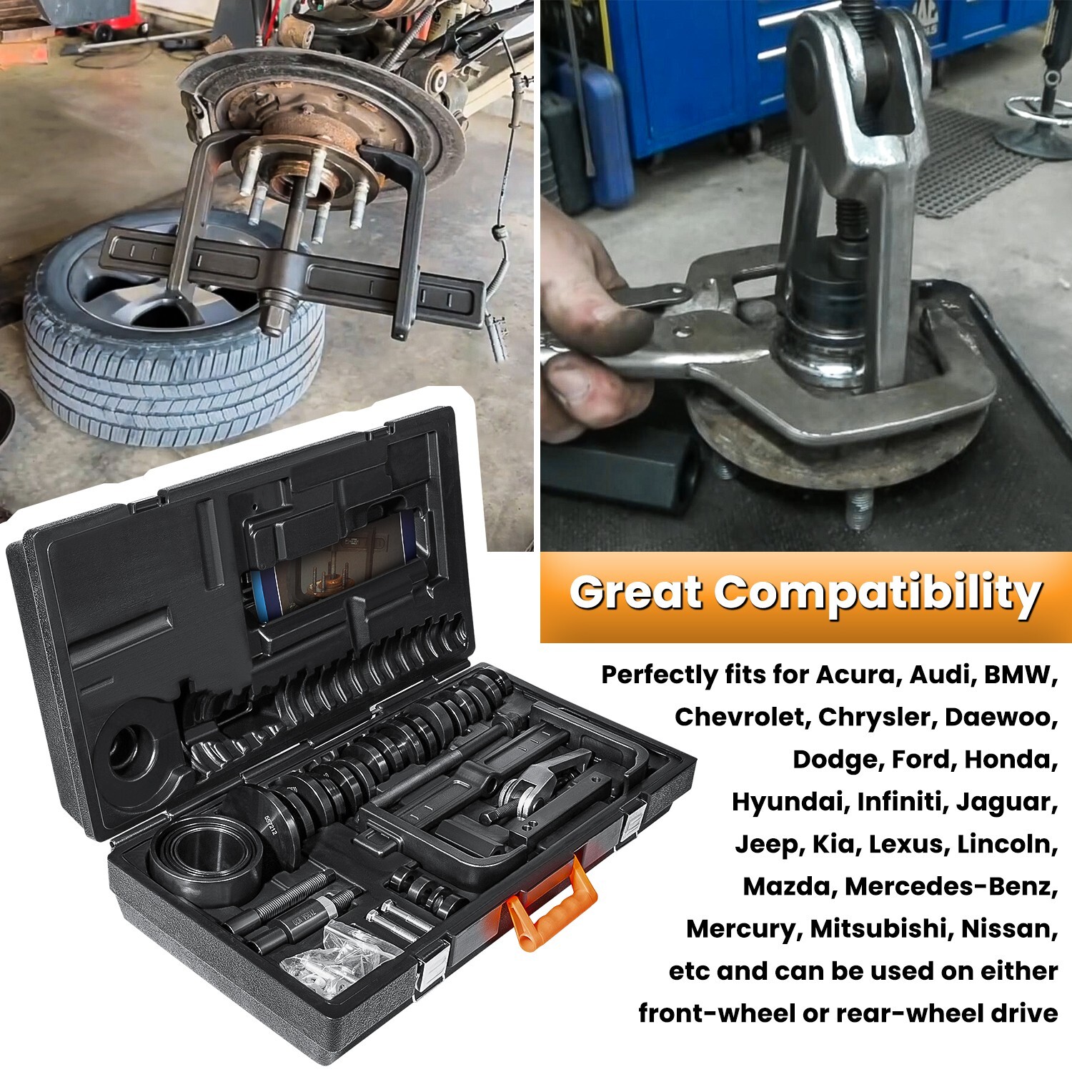 6575 Hub Grappler Kit Front and Rear Wheel Hub & Bearing Removal ...