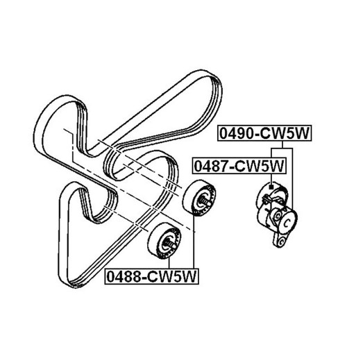 Serpentine Drive Fan Belt Tensioner Fit for MITSUBISHI 08-15 Lancer OEM ...