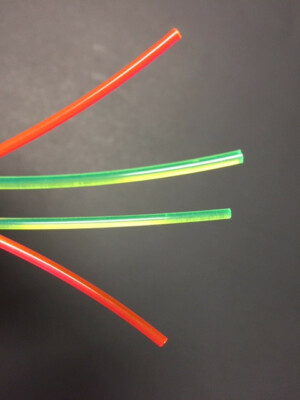 2 pcs 1.5" 1.5mm green and 2pcs 1.5" 1.5mm Red Fiber optic replace rods ...