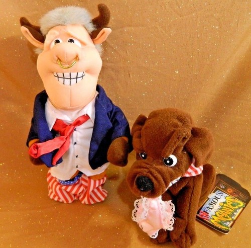 Bull Bill Clinton & Buddy The Dog INFAMOUS MEANIES plush set Monica ...
