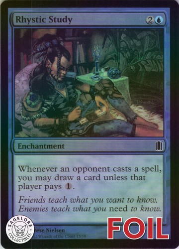 MTG Rhystic Study (15) | LP | Commander's Arsenal {CM1} | eBay