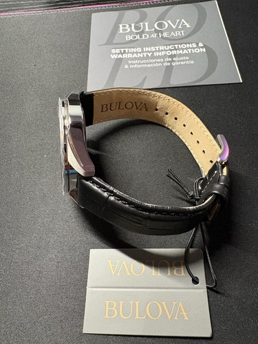 Bulova Precisionist 96B257 Blue Dial Quartz Stainless Steel and Black ...