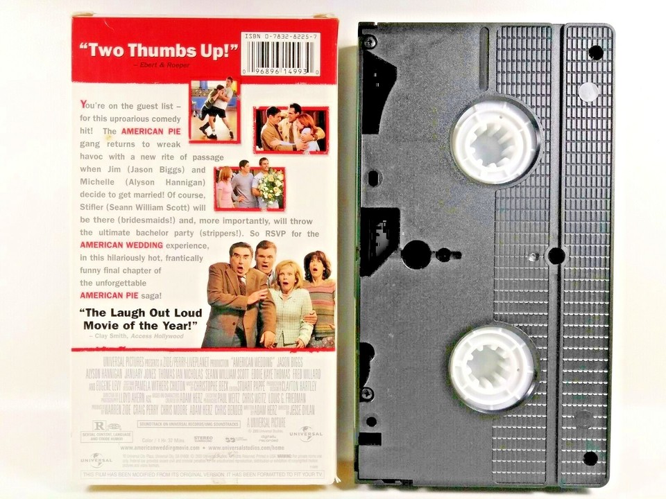 AMERICAN WEDDING (VHS, 2003) Jason Biggs, Alyson Hannigan, Seann ...