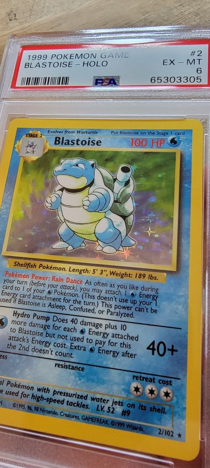 **HOLO BLEED** Base Set Unlimited Blastoise 2 INCREDIBLY RARE Excellent ...
