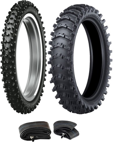 DUNLOP GEOMAX MX14 SAND/MUD 80/100-21 & 120/80-19 TIRE SET TUBES HONDA ...