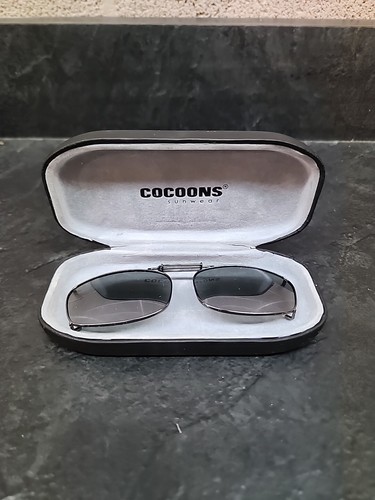 Cocoons Sunwear Clip-On Gray Gun Metal Sunglasses Spring Adjustable 4-5 ...
