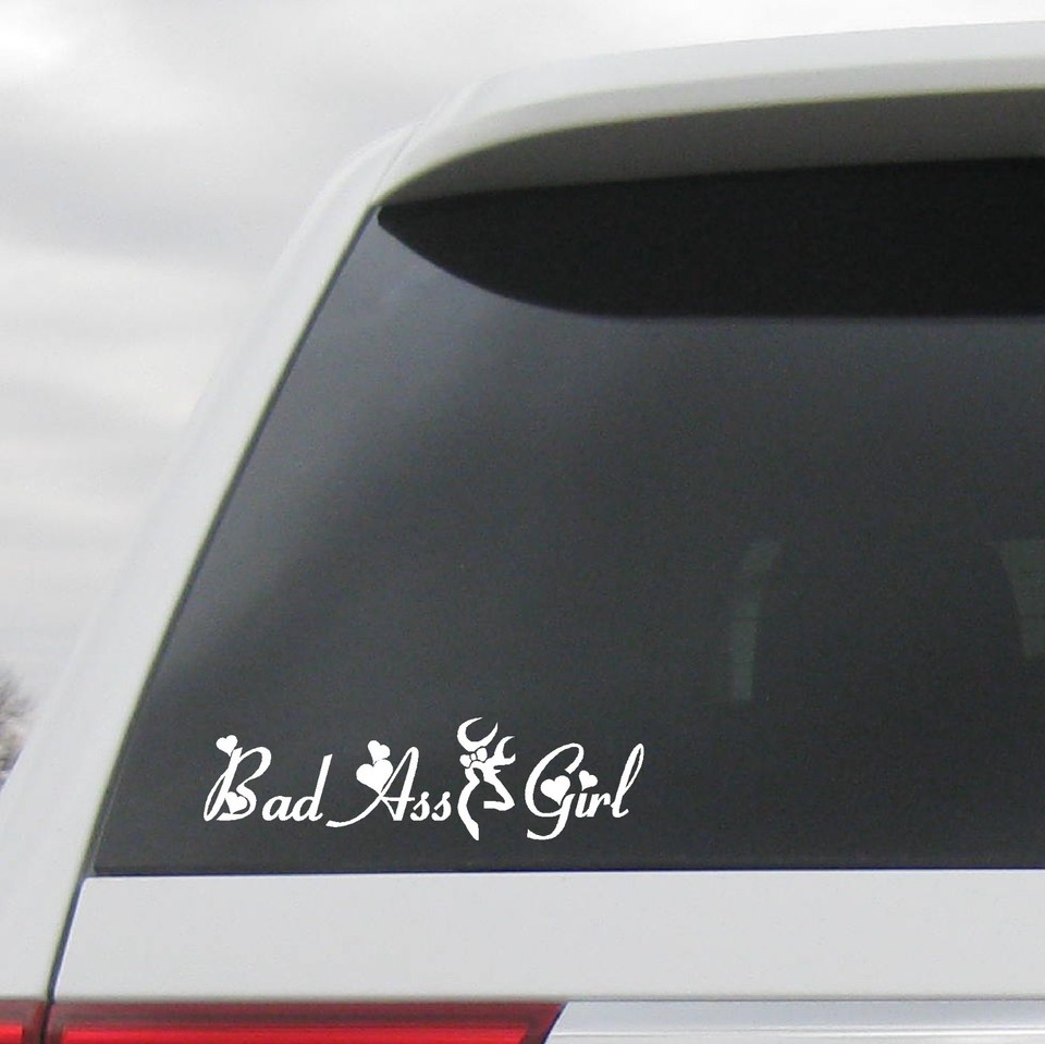 BAD ASS GIRL GIRLS DECAL BROWNING HEART VINYL STICKER | eBay