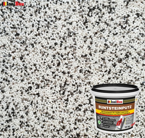 Mosaikputz Buntsteinputz BP 10 (weiss, grau, schwarz) 10kg Fertigputz ...
