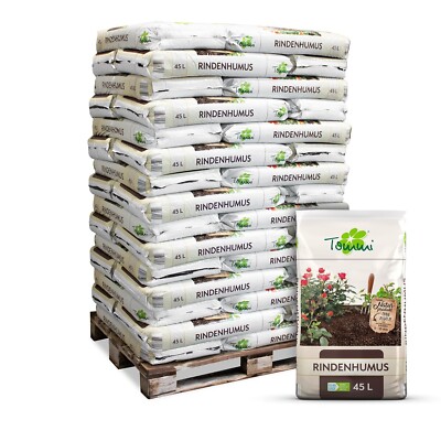 Palette 45×45 l 2025 l Rindenhumus – Rindenmulch | Humus Baumrinde ...