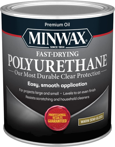 1 Qt Minwax 63005 Clear Fast-Drying Oil-Based Polyurethane, Semi-Gloss ...