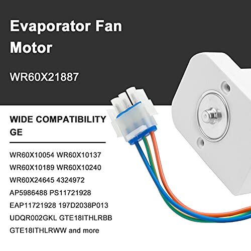 WR60X21887 Refrigerator Evaporator Fan Motor Compatible with GE ...