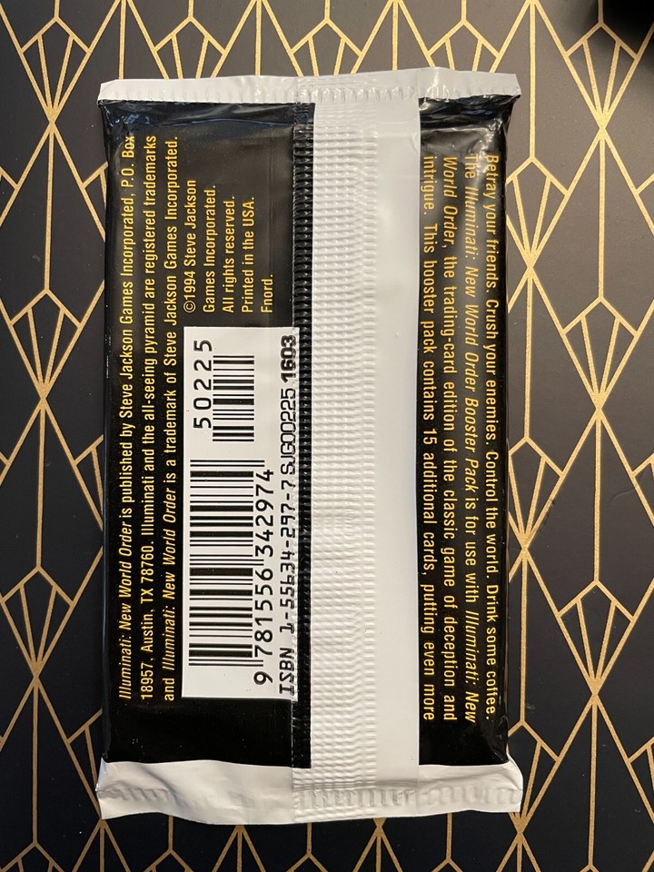 Illuminati New World Order Booster Pack Factory Sealed Ist Edition 1994 ...