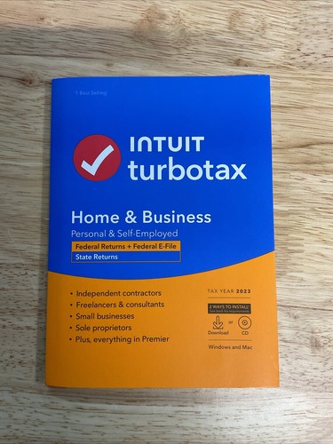 TurboTax Home & Business 2023 Federal + E-file + State for Windows/Mac ...