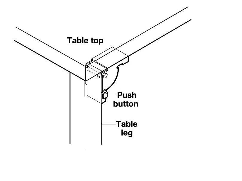 2 Folding Table Leg Brackets Hinges self Locks in position, -Made In ...