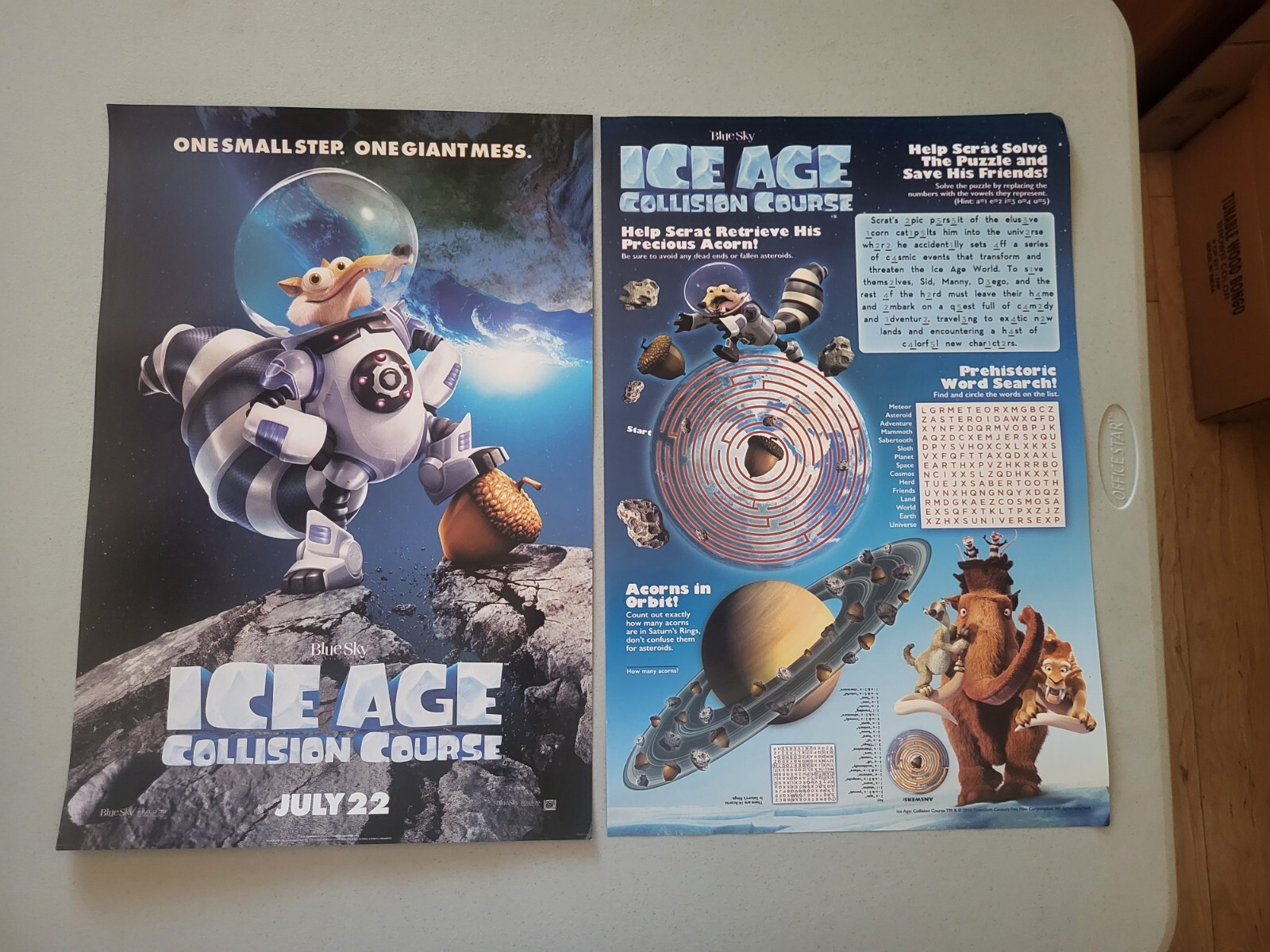 ICE AGE COLLISION COURSE 2 posters 2016 RAY ROMANO Denis Leary JOHN ...