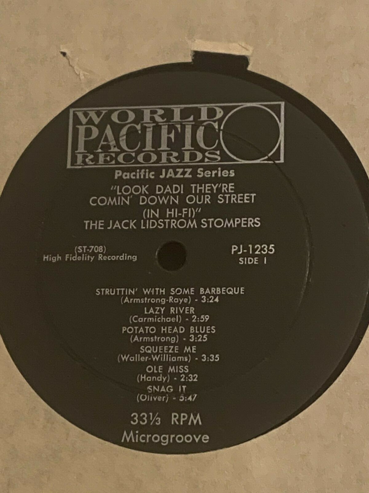 JACK LIDSTROM - Stompers ~ WORLD PACIFIC 1235 {dg orig} w/Bjorn Miller ...