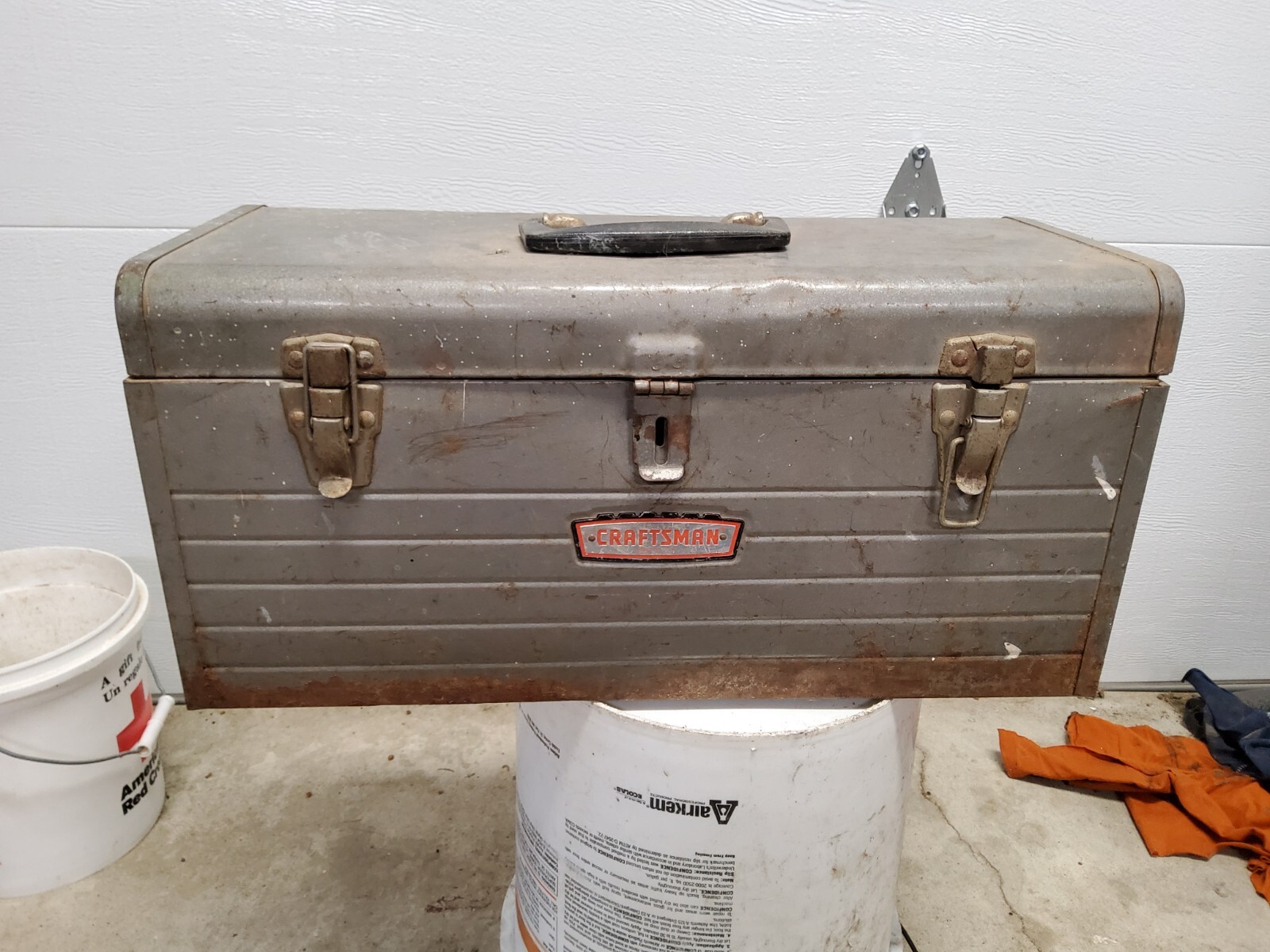 CraftsmanCrown Logo Heavy Duty Tool Box Gray With Tray 18in made in USA ...