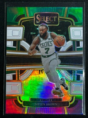 2023 Panini Select Green Purple Prizm Concourse Jaylen Brown #22 Celtics SP | eBay