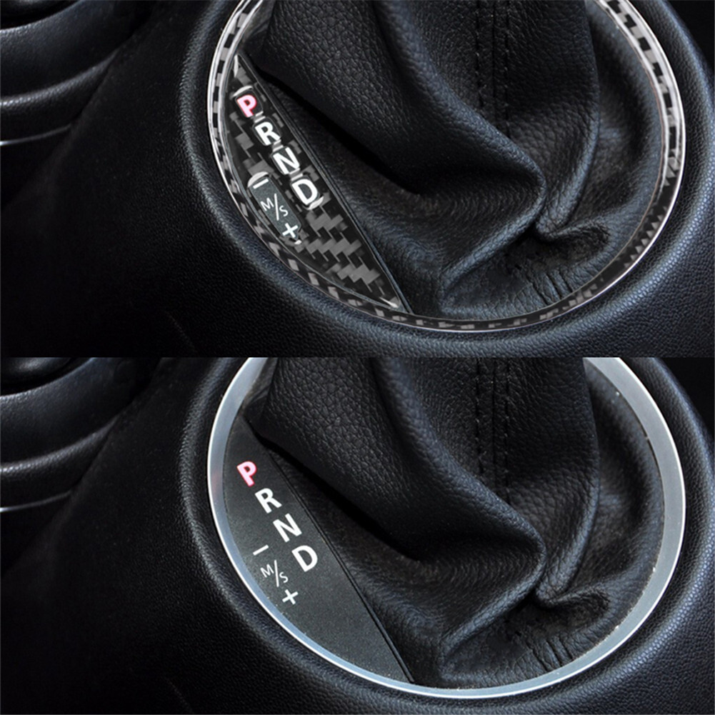 2Pcs Carbon Fiber Interior Gear Shift Trim For Mini Cooper R55 R56 R57 ...