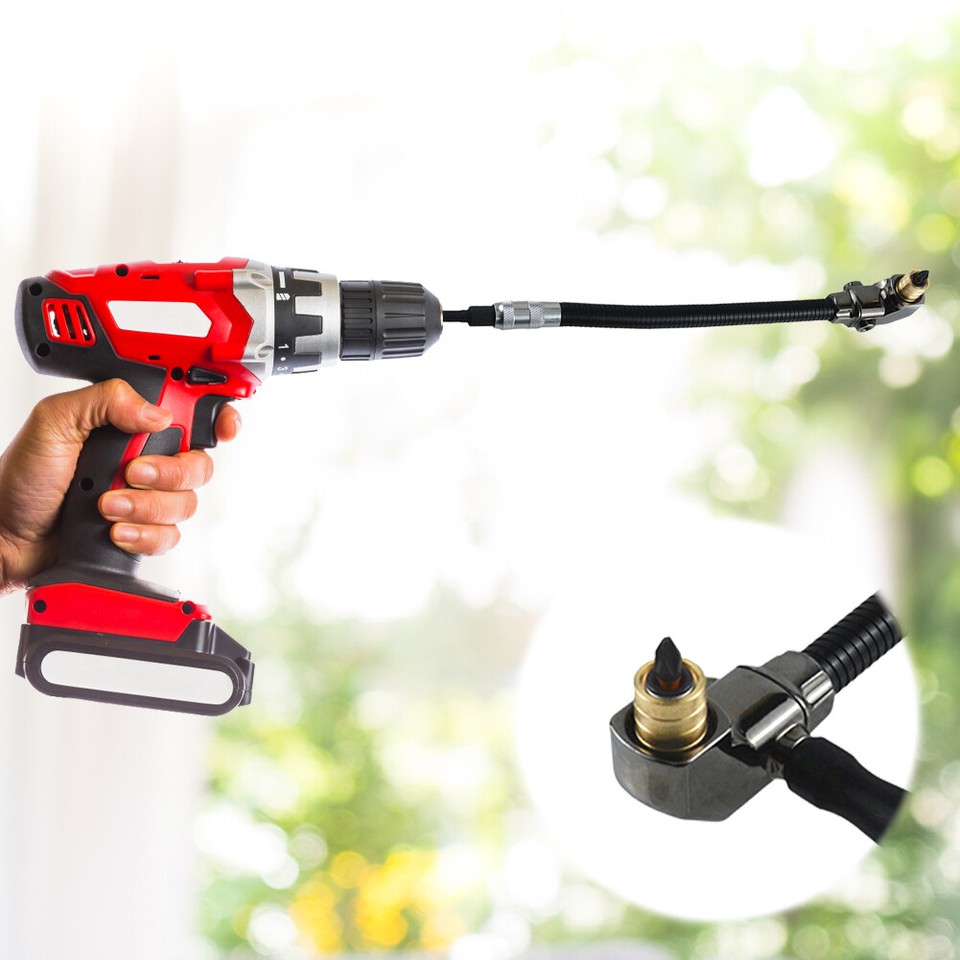 Right Angle Electric Drill 300mm Flexible Shaft Extension Rod Drill ...