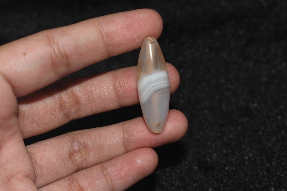 Ancient Central Asian Banded Agate Stone Bead Circa 2nd Century BCE | eBay