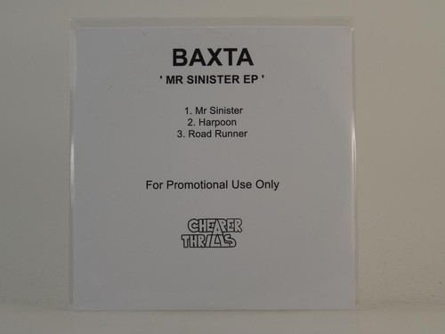 BAXTA MR SINISTER EP (H1) 3 Track Promo CD Single also White Sleeve ...
