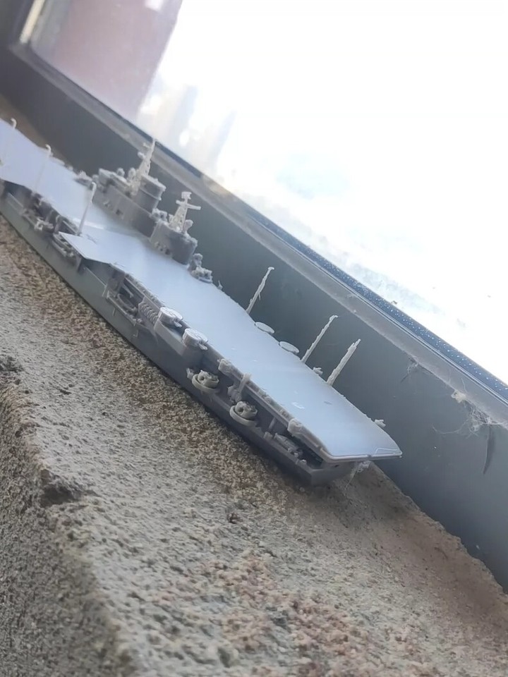 3D Printed 1/700 British Aircraft Carrier HMS Malta Unpainted Model Kit ...