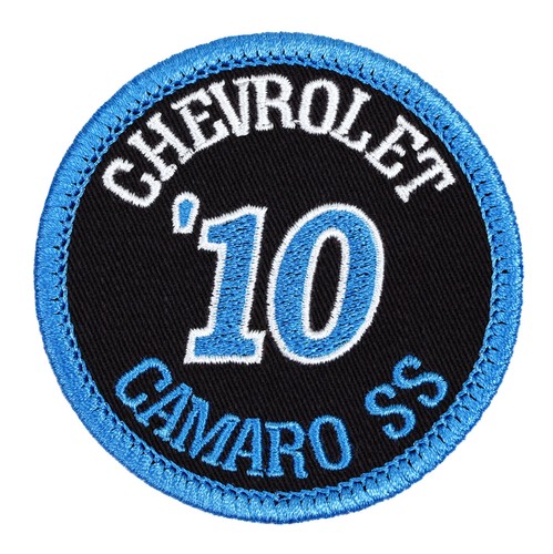 2010 Chevrolet Camaro SS Embroidered Patch Black/Aqua Iron-On Sew-On ...
