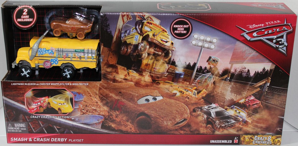 Disney Cars 3 Playsets - Florida Speedway Mega Garage/ Smash Crash ...